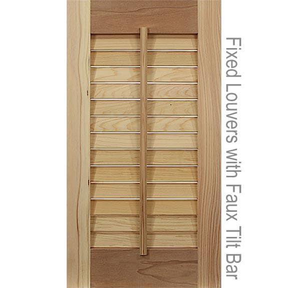 Exterior Louvered Wood Shutters - Red Cedar, Redwood, Mahogany