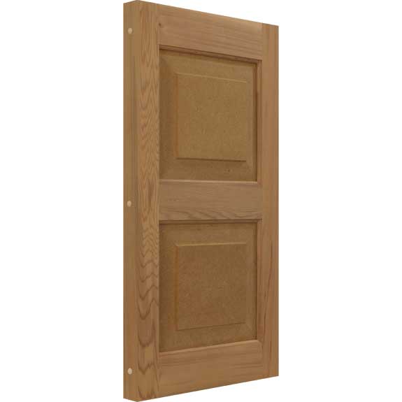 Outdoor Wood Raised Panel Shutters - Redwood or Western Red Cedar