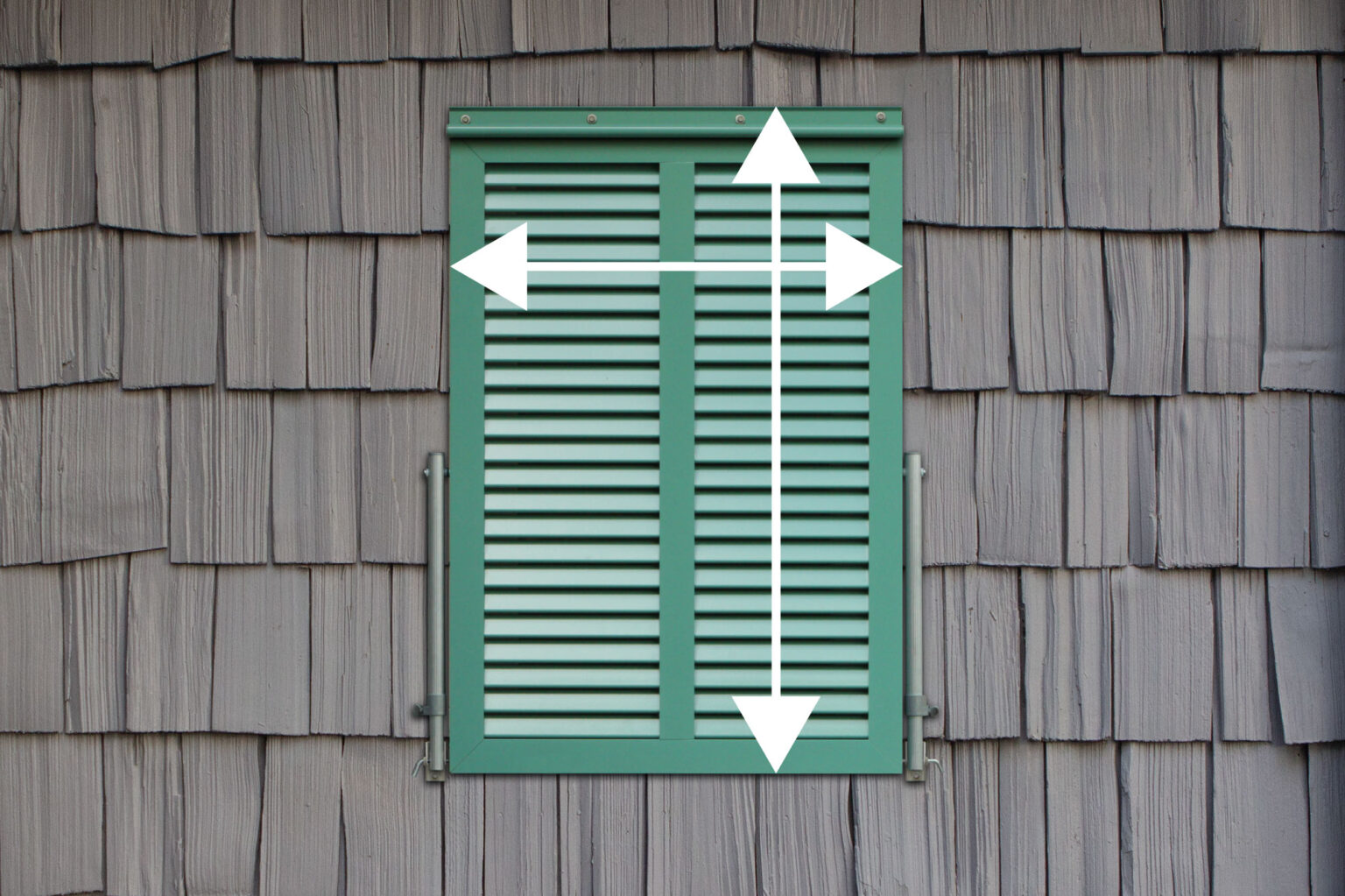 Measure Impact-Rated Aluminum Hurricane Exterior Shutters