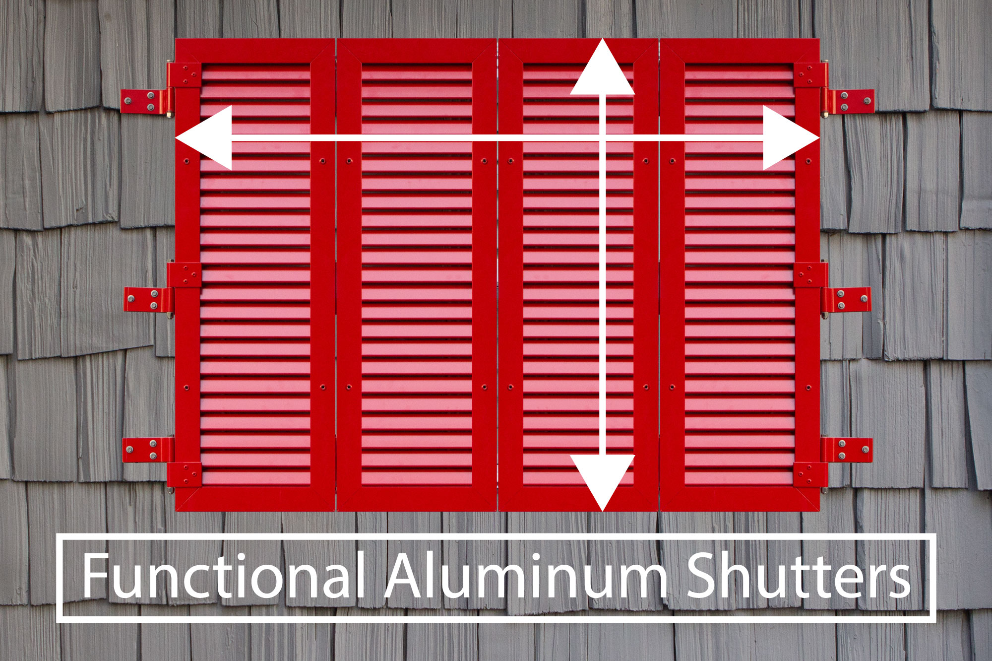 Measure for Colonial Outdoor Aluminum Louvered Shutters - Shutterland Exterior Shutters