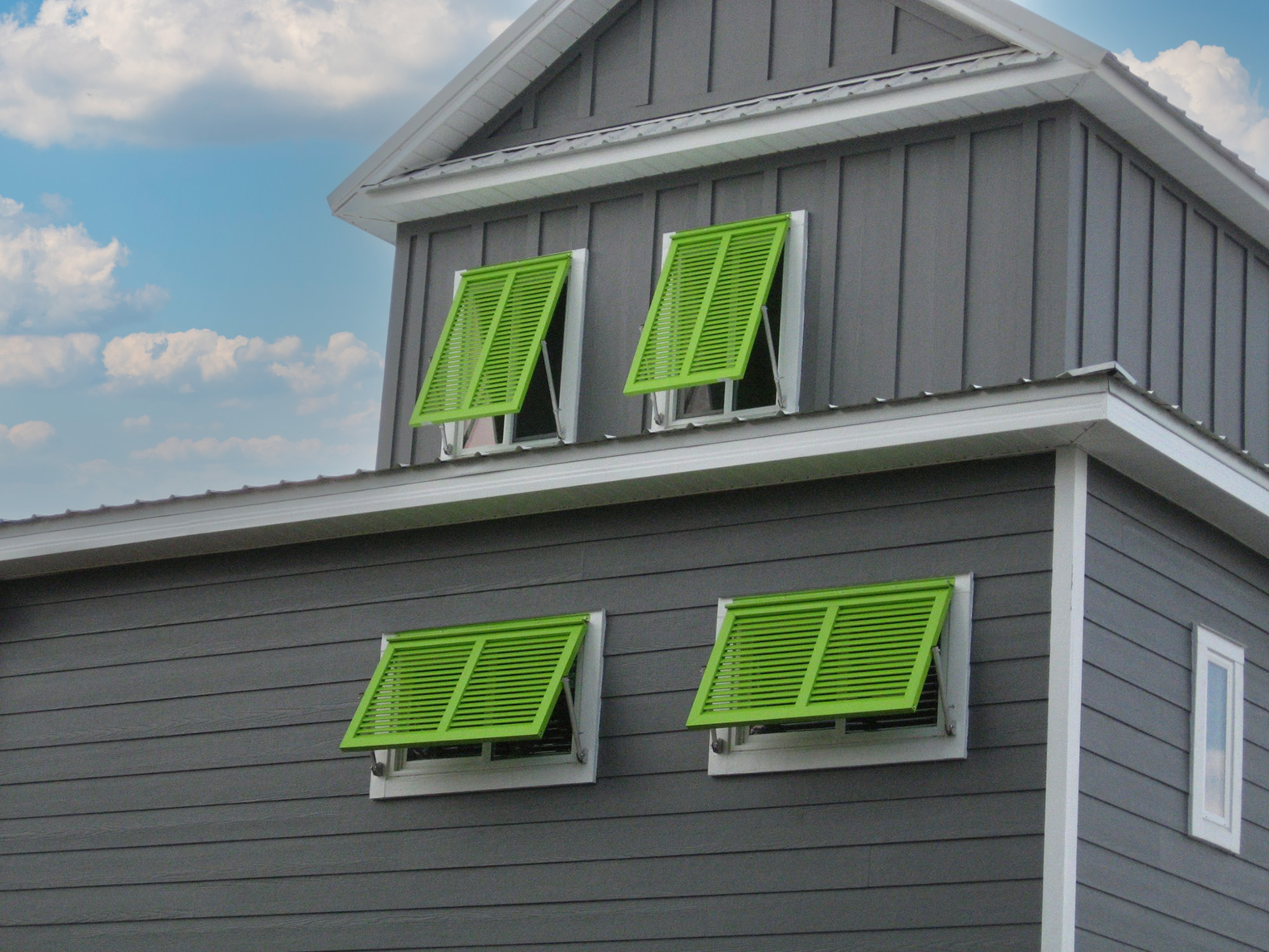 Measure Impact-Rated Aluminum Hurricane Exterior Shutters